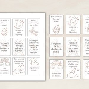 Daily Affirmation Cards Printable, Affirmation Cards Digital, Vision ...