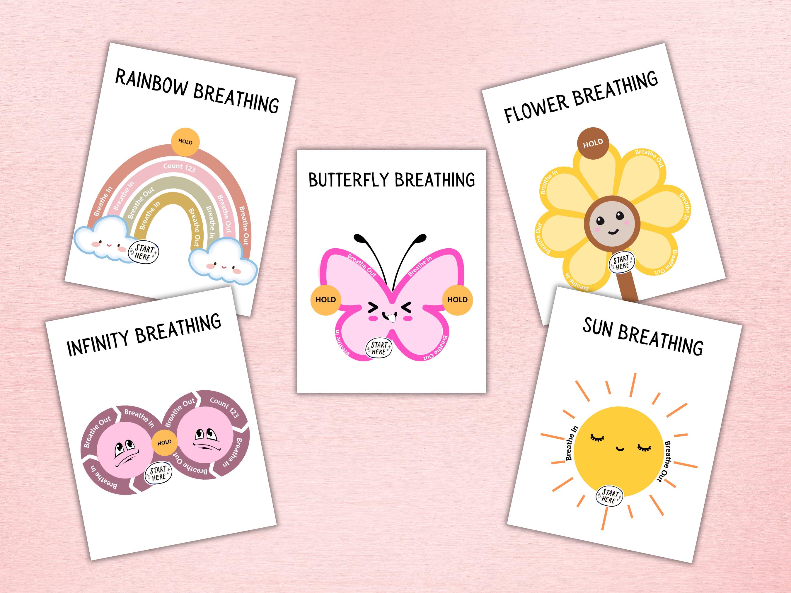Mindfulness Breathing Cards for Kids, Mindful Breathing Activities ...
