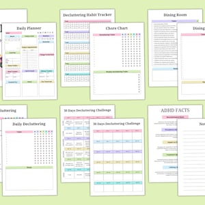 Adhd Declutter Planner, Declutter Checklist, Adhd Declutter Challenge, Declutter Guide ...