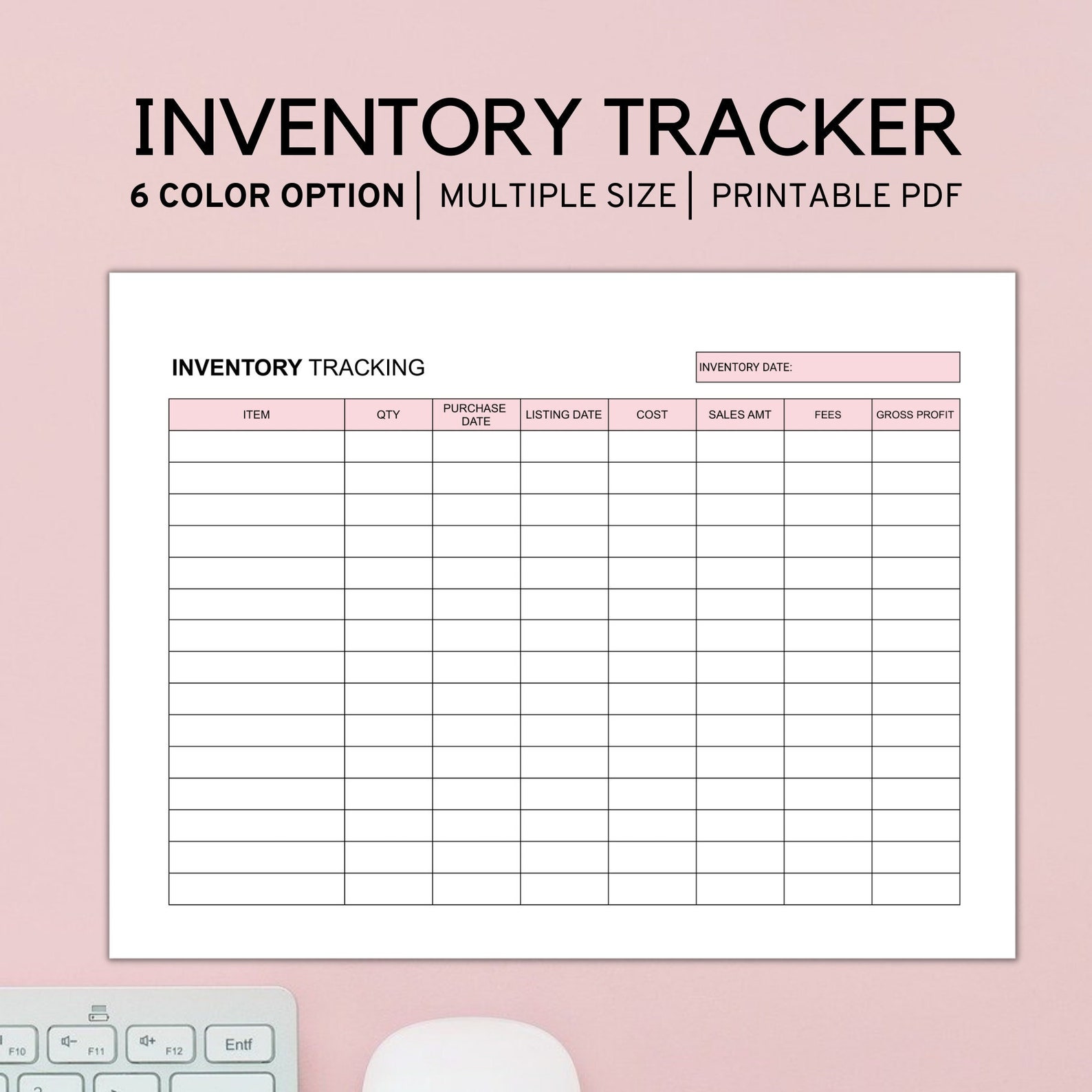 Inventory Tracker Printable Inventory Management Inventory Etsy