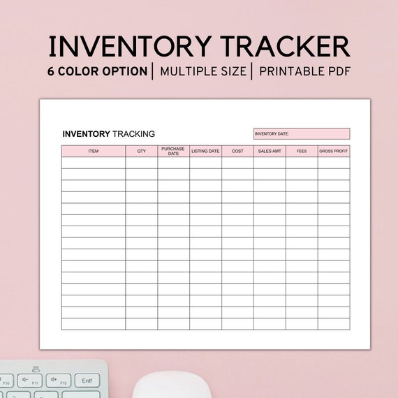 Calendars & Planners Paper & Party Supplies Inventory Log Inventory ...