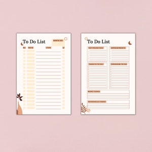 Boho to Do List Template, to Do List Printable, Grocery List, Weekly to ...