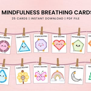 Mindfulness Breathing Cards for Kids, Mindful Breathing Activities ...