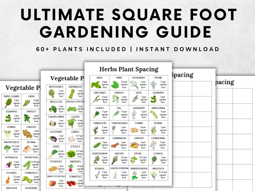 Ultimate Square Foot Gardening Guide Printable Grid, Garden Planner ...