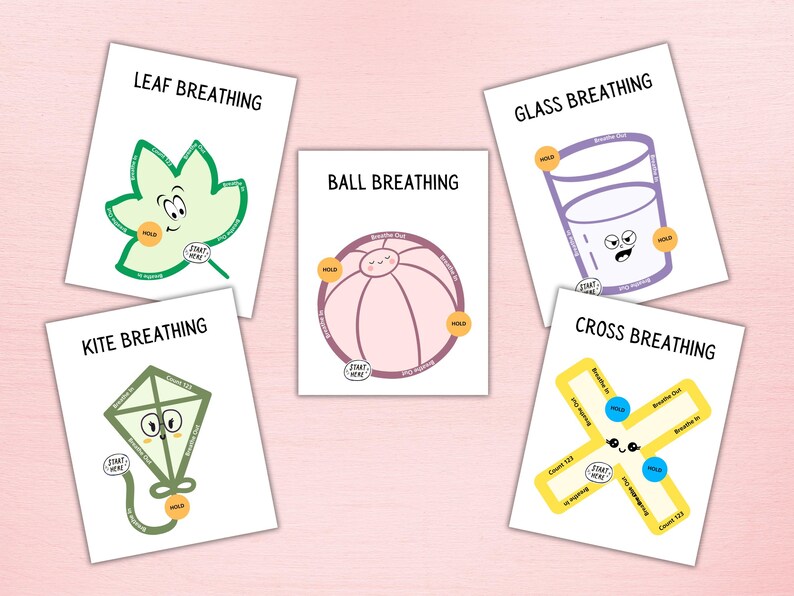 Mindfulness Breathing Cards for Kids, Mindful Breathing Activities ...