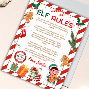 Elf Rules Printable Editable Elf Rules Letter to Follow Elf Arrival ...