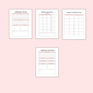 Homeschool Planner Printable | Undated Weekly and Monthly Planner ...