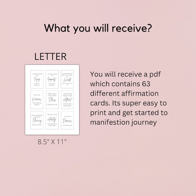 63 Affirmation Cards Printable Affirmation Cards Digital Etsy