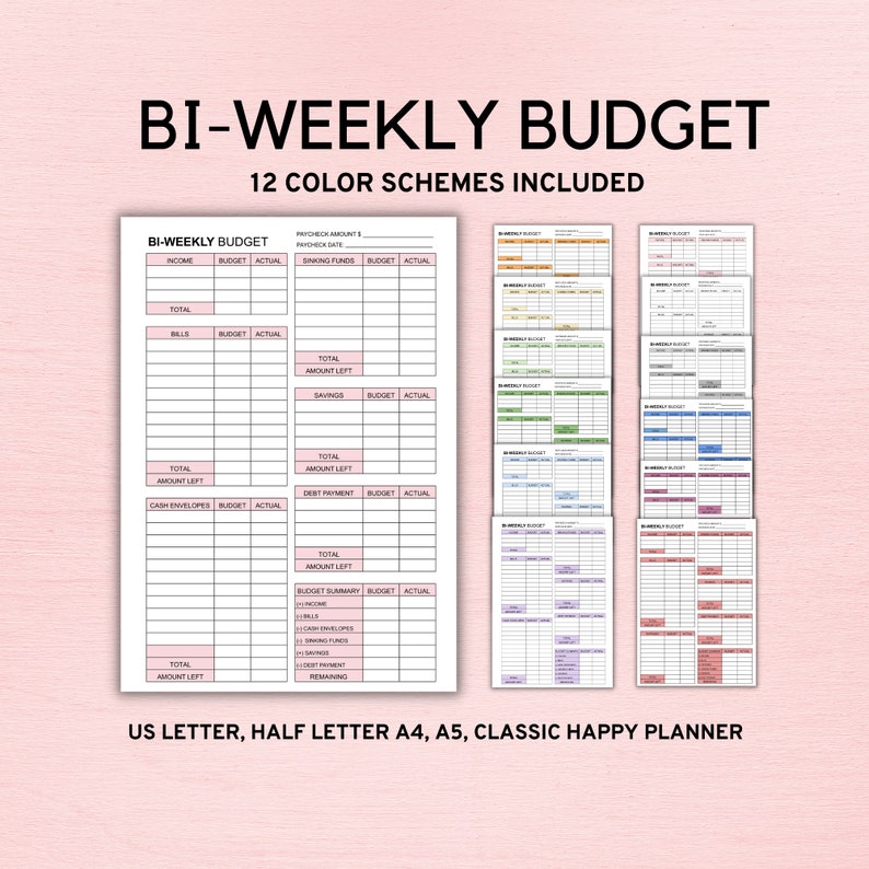 The Ultimate Bi Weekly Budget Planner Template, Paycheck Budget ...