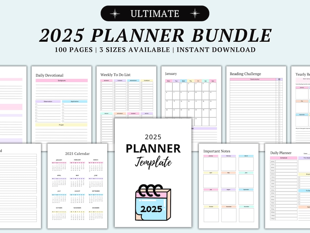 2025 Planner Printable | Ultimate All-in-one Planner PDF | Daily ...