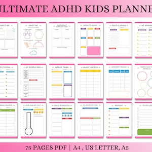 ADHD Planner for Kids, Adhd Planner Printable, ADHD Productivity ...
