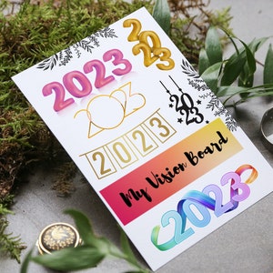 2023 Vision Board Template, Vision Board Kit 2023, Vision Board With ...