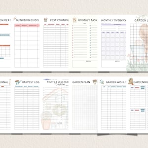 Gardening Planner Printable, Garden Planner, Plant Planner, Garden ...
