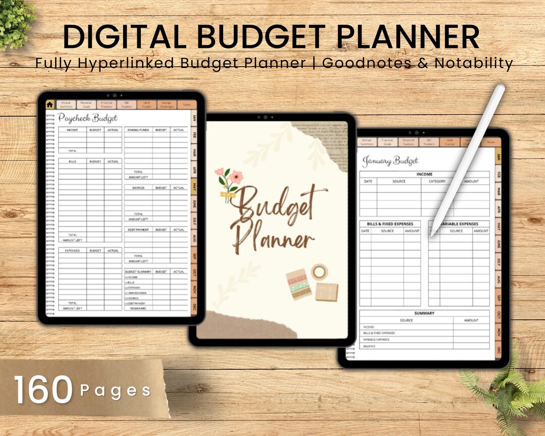 Digital Budget Planner, Finance Planner, Finance Tracker, Bi-weekly ...