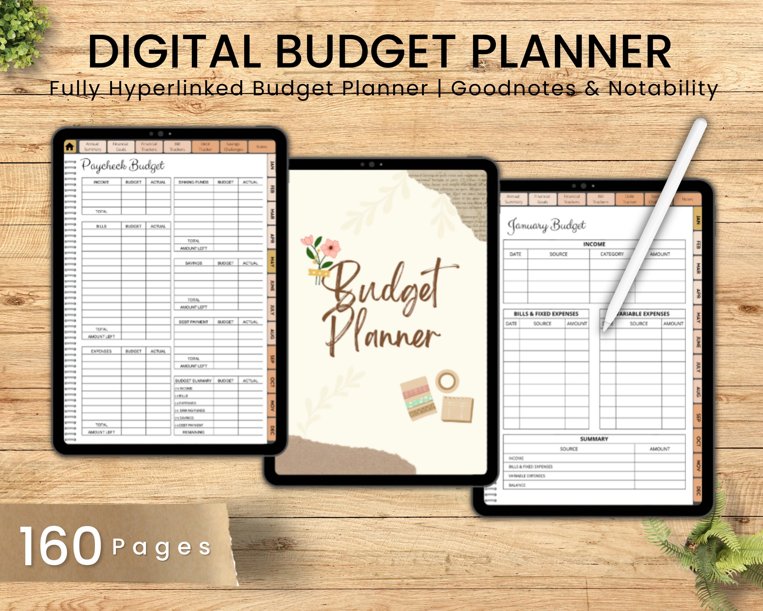 Digital Budget Planner, Finance Planner, Finance Tracker, Bi-weekly ...
