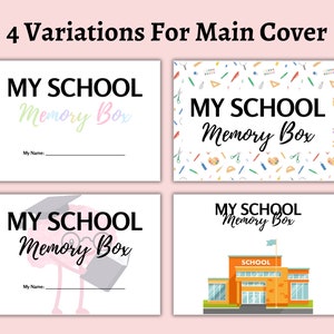 School Memory Box Kit Printable, Childhood Memory Book, Kids Keepsake ...
