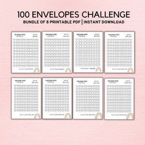 Printable 100 Envelope Challenge Bundle, Savings Challenge, Savings ...