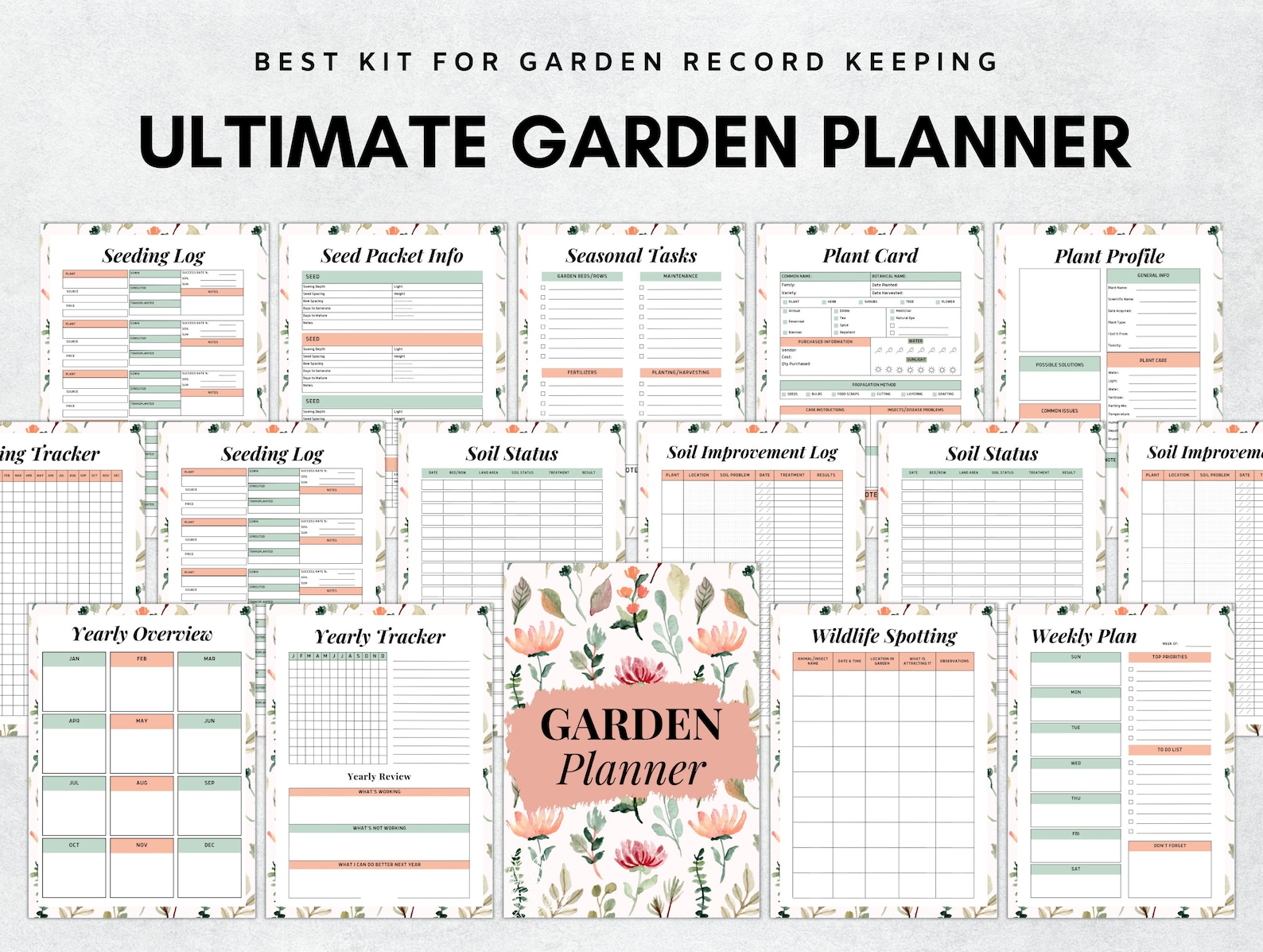 Gardening Planner Printable, Garden Planner, Plant Planner, Garden ...