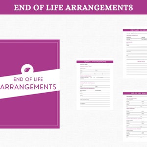End of Life Planner Printable, Emergency Binder Printable, Beneficiary ...