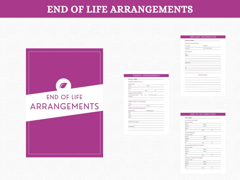 End of Life Planner Printable Emergency Binder Printable - Etsy
