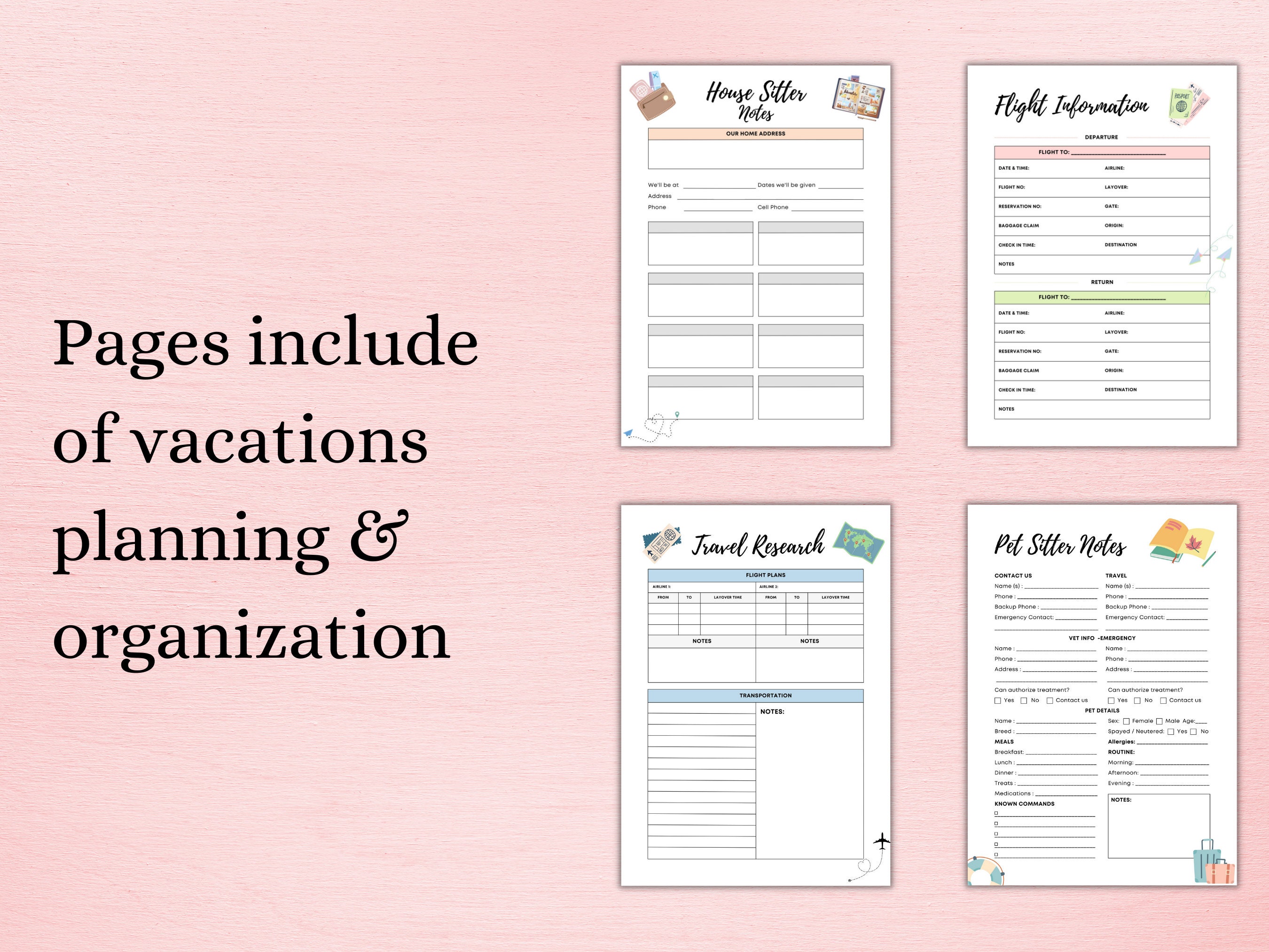 Editable Travel Planner Template,trip Itinerary Planner, Travel Journal ...