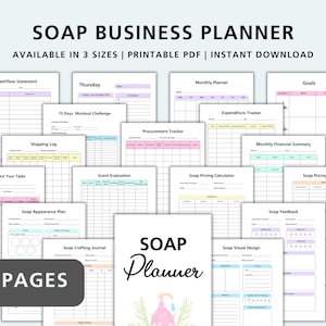 Soap Business Planner, Soap Making Business, Soap Recipe Sheet, Soap ...