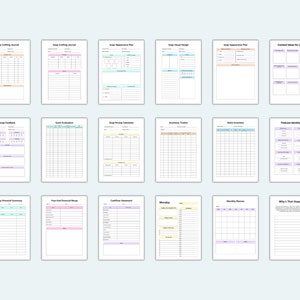 Soap Business Planner, Soap Making Business, Soap Recipe Sheet, Soap ...