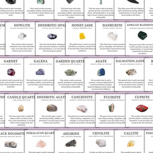 400 Editable Crystal Meaning Cards, Printable Gemstone Meaning Cards ...