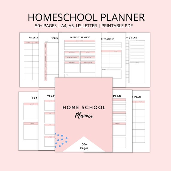 Homeschool Planner Printable Lesson Planner Homeschool - Etsy