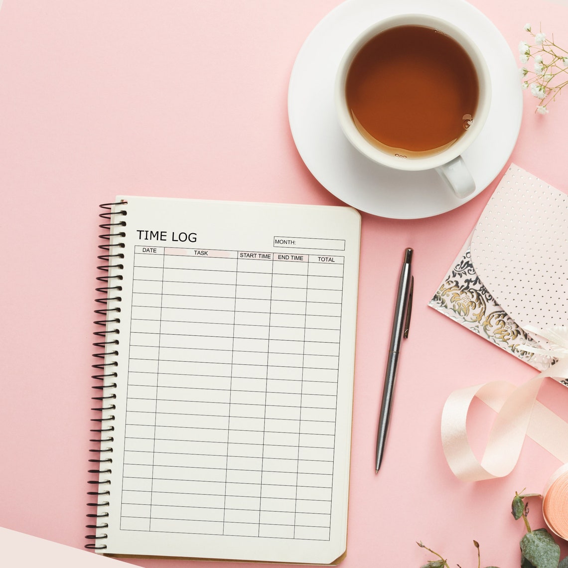 Time Log Printable Task Tracker Task Time Log Time Tracker | Etsy