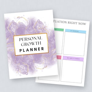Personal Growth Planner Template, Personal Growth Workbook, Personal ...