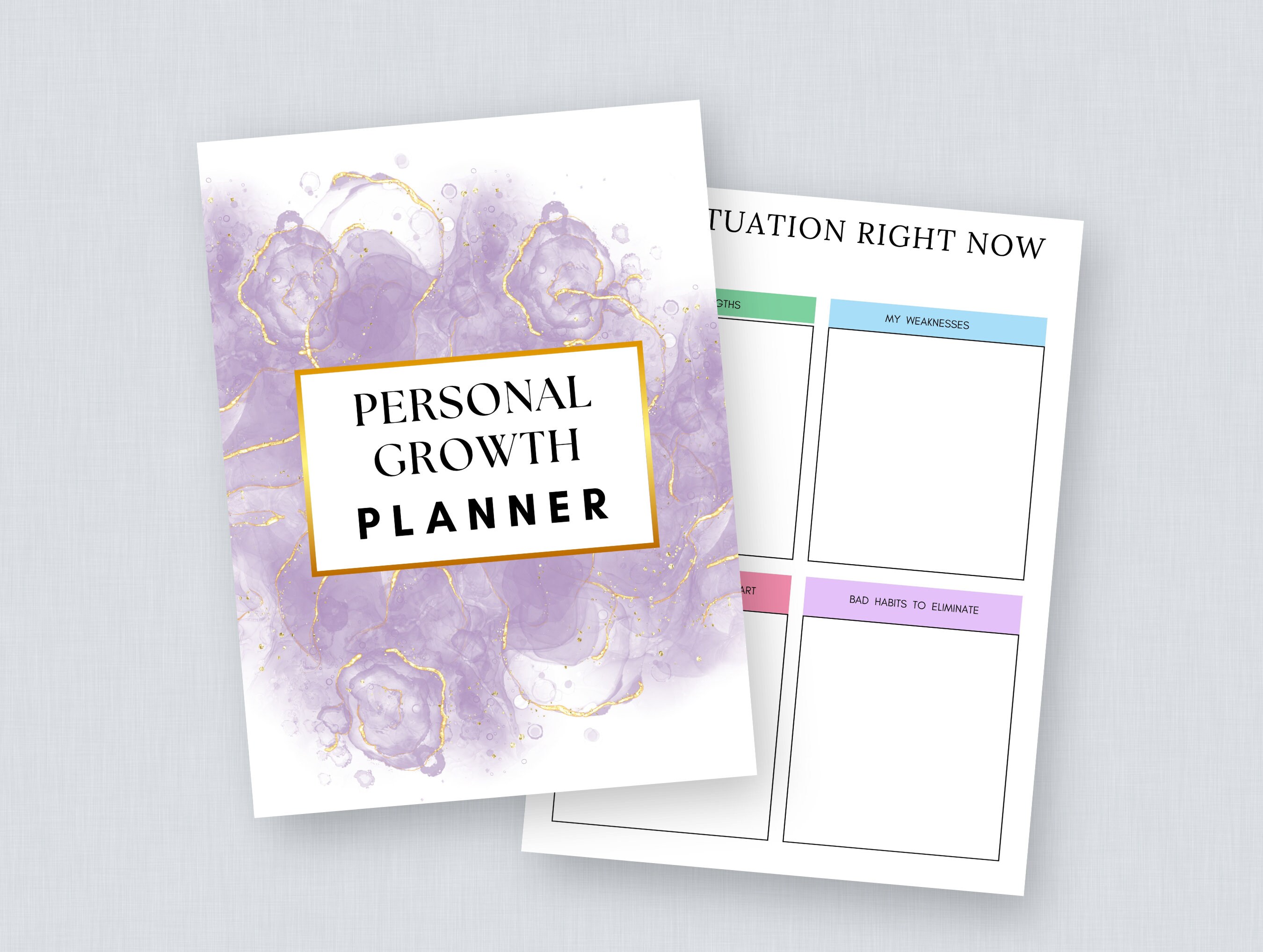 Personal Growth Planner Template, Personal Growth Workbook, Personal ...