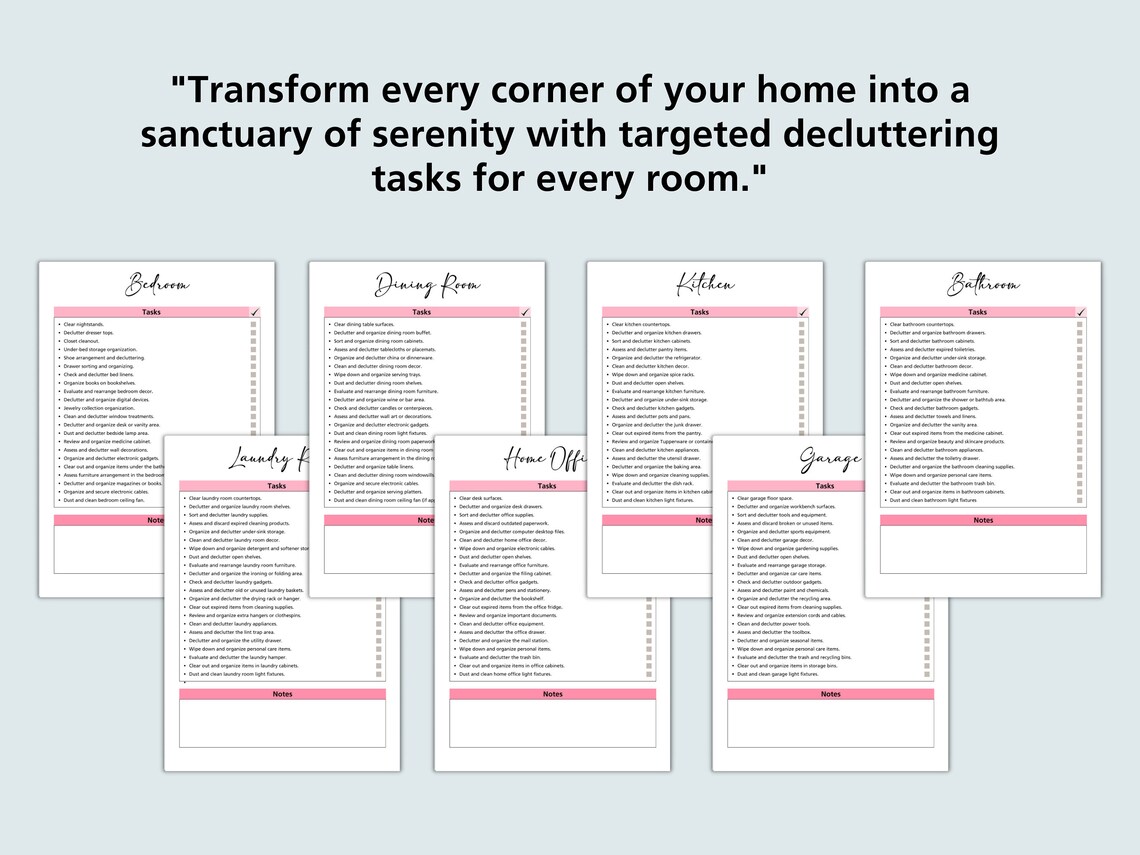 Adhd Declutter Planner, Declutter Checklist, Adhd Declutter Challenge ...