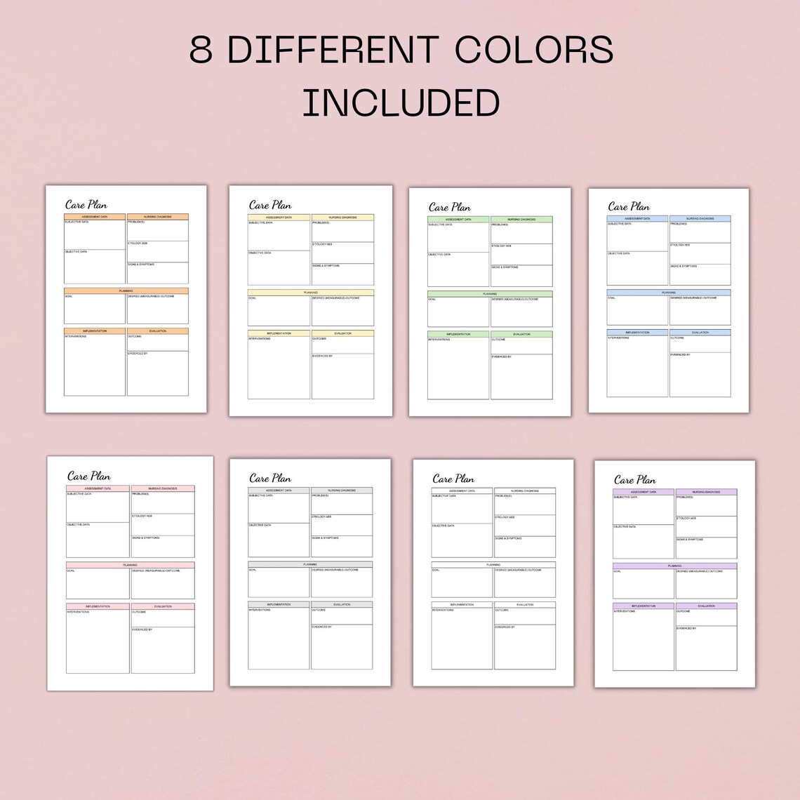 Nursing Care Plan Printable ADPIE Nursing Study Guide - Etsy