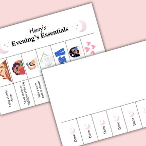 Editable Kids Flip Routine Chart, Bedtime Routine Chart, Kids Daily ...