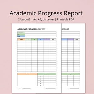 Homeschool Report Card Template, Homeschool Progress Report, Homeschool ...