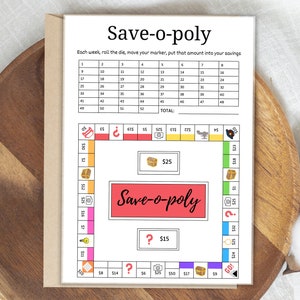 Saveopoly Savings Challenge Printable, Money Savings Challenge, Digital ...