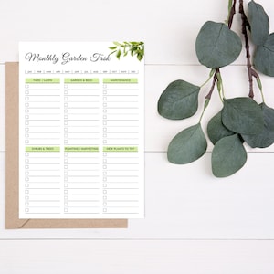 Monthly Garden Tasks, Garden Planner, Plant Planner, Plants Records, A4 ...