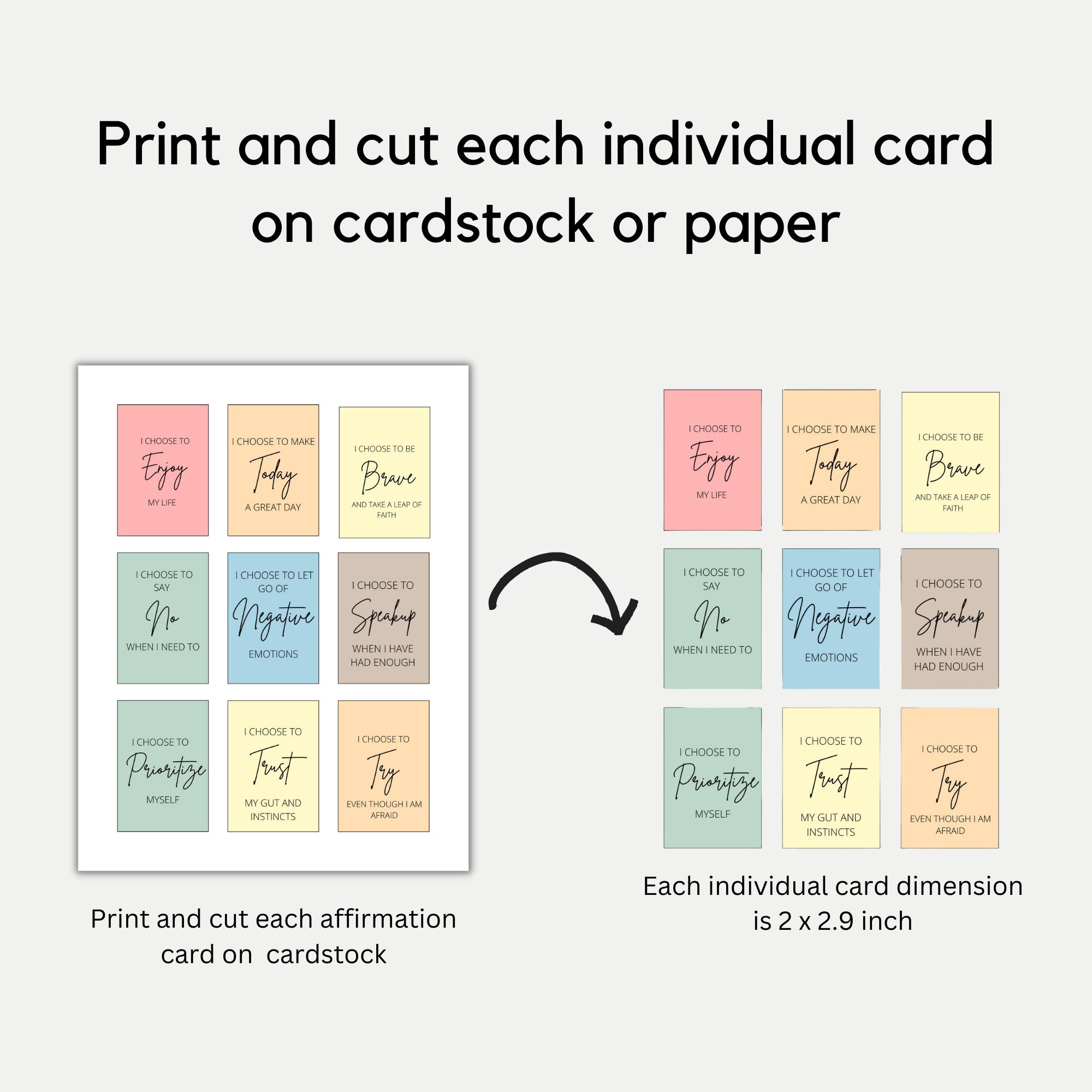 63 Rainbow Affirmation Cards Printable, Affirmation Cards Digital ...