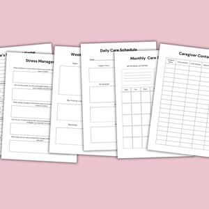 Caregiver Planner Printable, Medical Binder Records Printable Caregiver ...