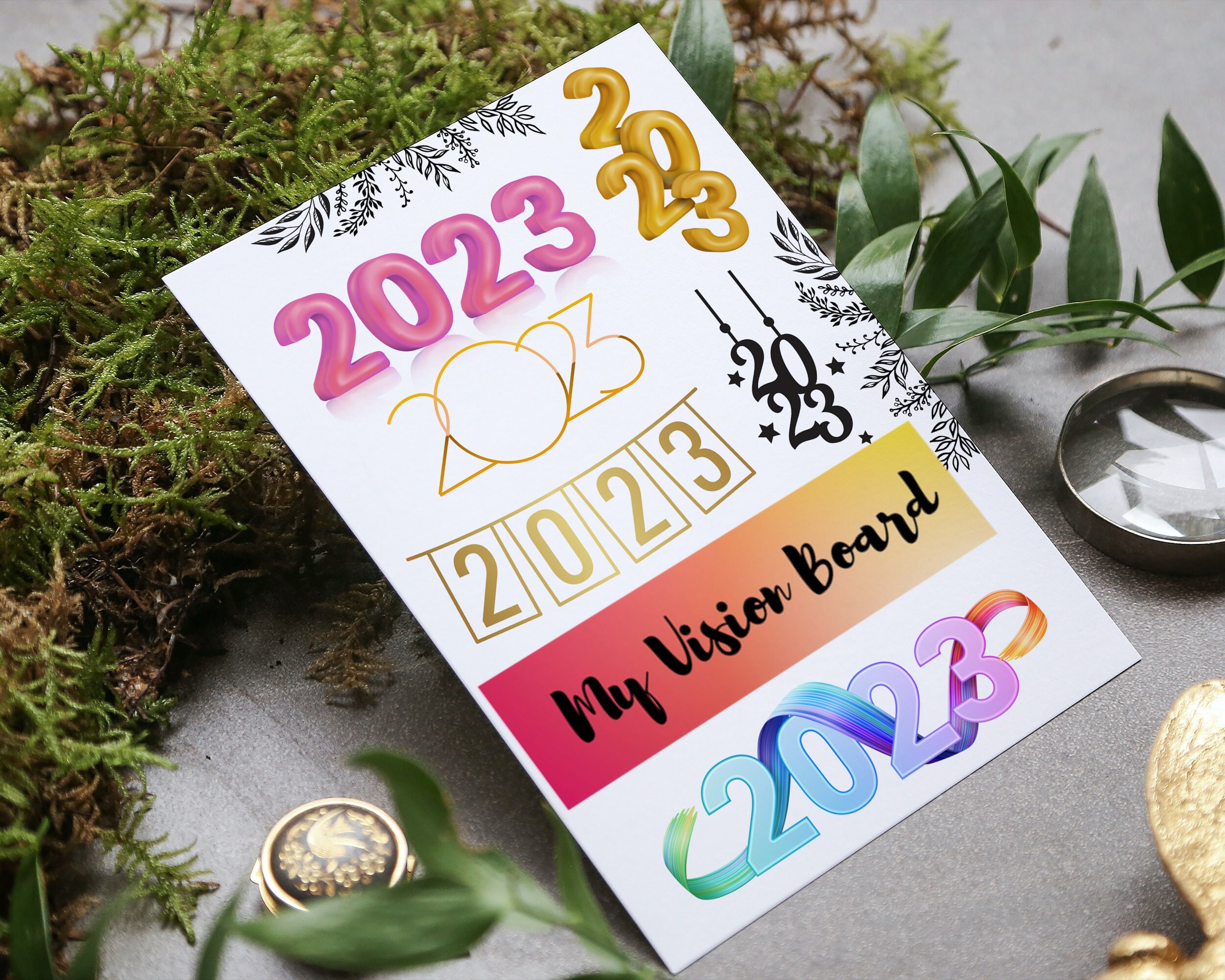 2023 Vision Board Template Vision Board Kit 2023 Vision - Etsy UK