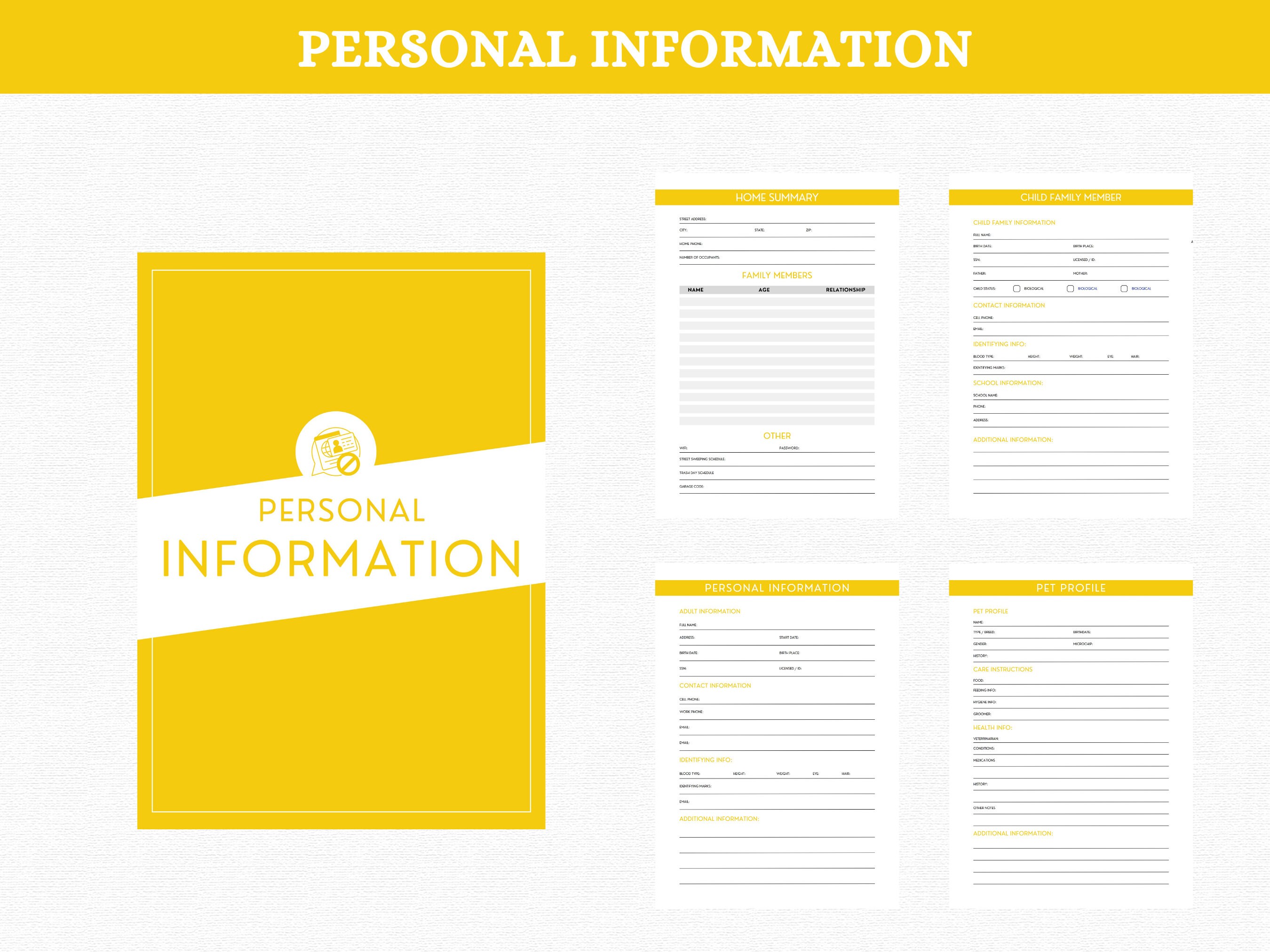 End of Life Planner Printable, Emergency Binder Printable, Beneficiary ...