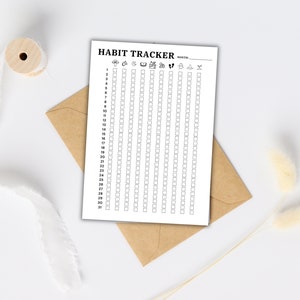 Bad Habit Tracker Printable, Monthlyhabit Tracker, Daily Habit Tracker ...