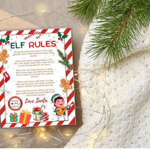 Elf Rules Printable Editable Elf Rules Letter to Follow Elf Arrival ...