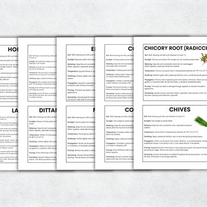 Herbs Growing Guide, 50 Printable Herbs Guide, Gardening Planner, Plant ...
