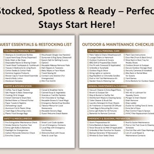 Airbnb Inventory Checklist Printable: 5-page Vacation Rental Host PDF ...