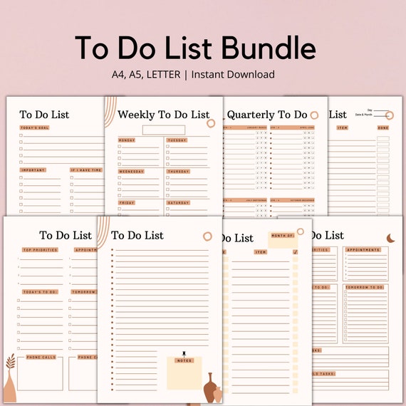 Boho to Do List Template to Do List Printable Grocery List - Etsy