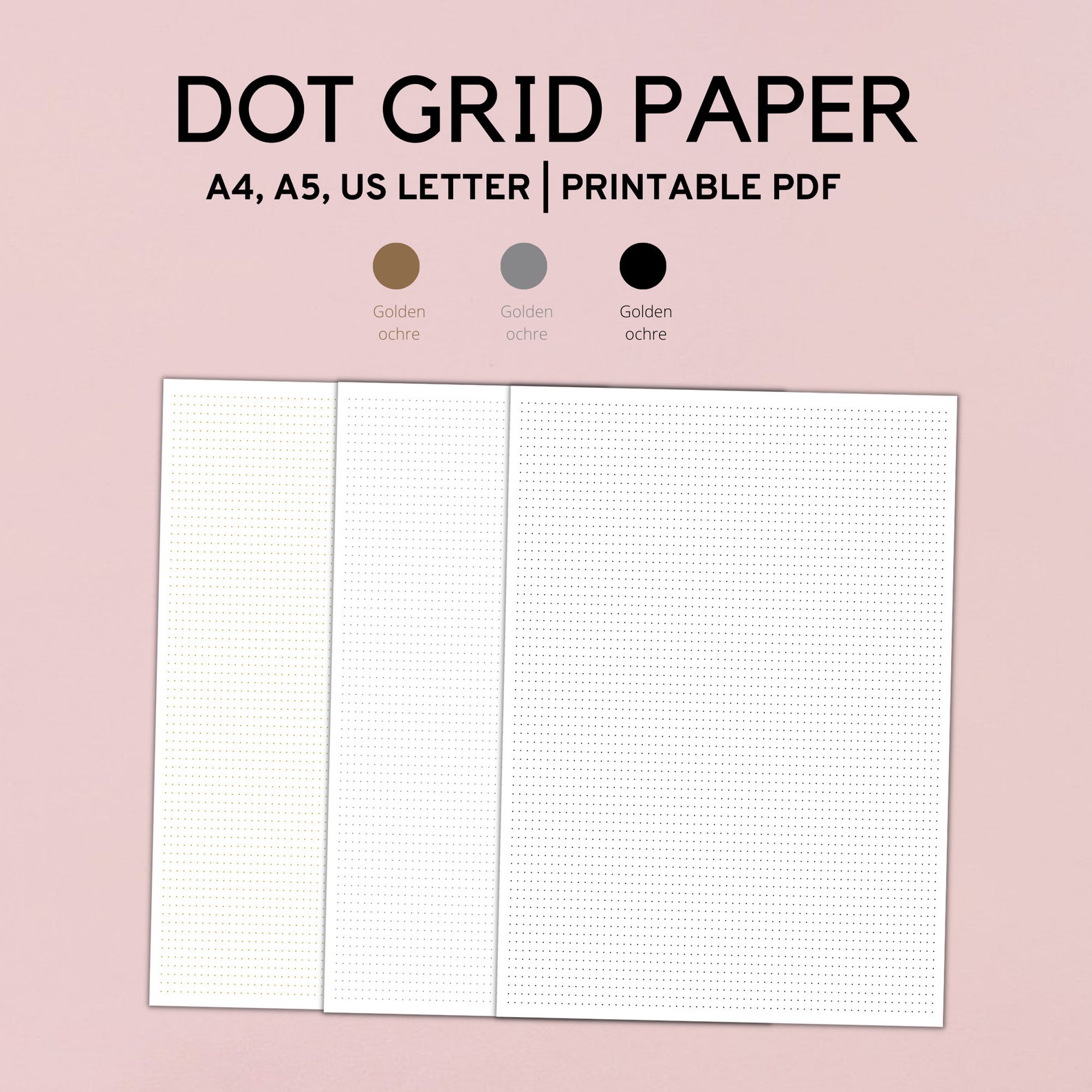 Dot Grid Paper Printable Bullet Journal Dot Grid Paper - Etsy