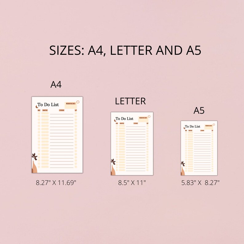 Boho to Do List Template to Do List Printable Grocery List - Etsy