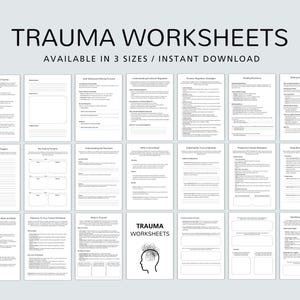 Trauma Therapy Worksheet for Adults, Trauma Worksheets, Crisis Therapy ...